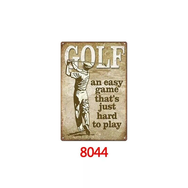 Metal Tin Sign golf easy game Bar Pub Home Vintage Retro Poster Cafe ...