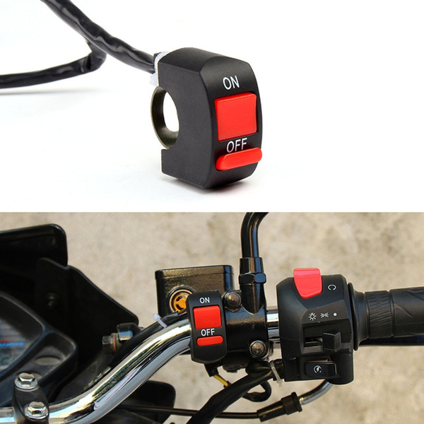 Motorcycle Double Flash Switch On-Off Controller Headlamp Switch LED ...