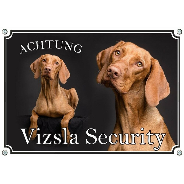 Magyar Vizsla -Security Dog Poster,Fun Design Metal Wall Tin Sign Decor ...