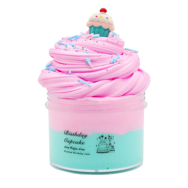 Newest Fashion Creative Cake Cotton Puff Slime Decompression Slime DIY ...