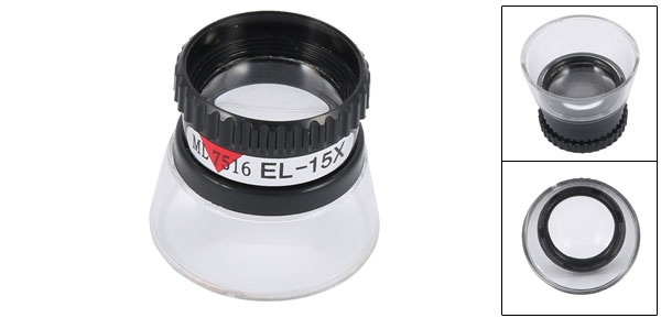Cylinder Eye Magnifier Magnification Loupe Glasses Magnifying Lens 15X ...