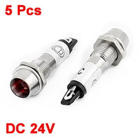 5Pcs DC 24V Red LED Metal Indicator Pilot Dash Light Signal Lamp | Wish