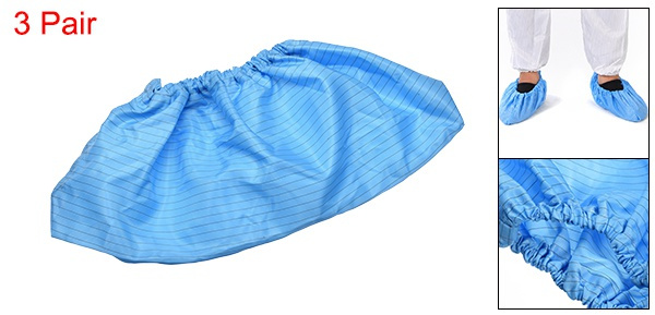 Anti Static Shoe Covers Disposable Slip Resistant Boot Cover Blue 3Pair ...
