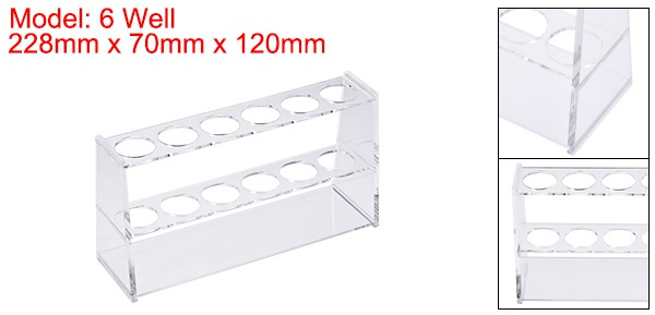 Arcylic Test Tube Holder Rack 6 Wells for 100ml Centrifuge Tubes Clear ...