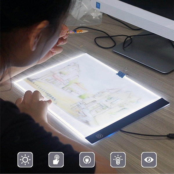 A4 LED Painting Tracing Board Copy Pad Panel Drawing Tablet Sketch ...