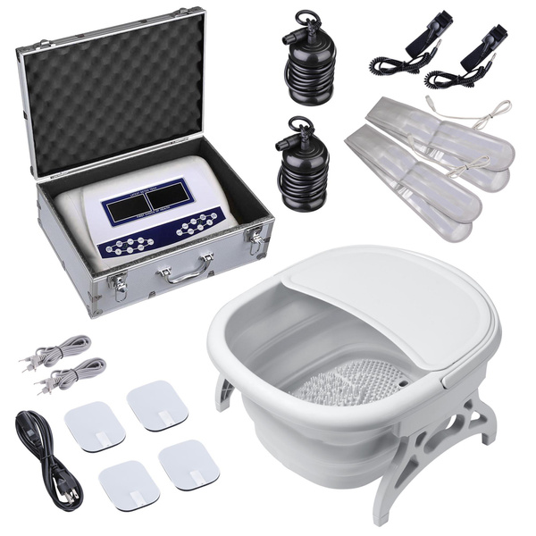 Yescom Dual User Ionic Detox Foot Spa Machine Tub Kit with Arrays ...