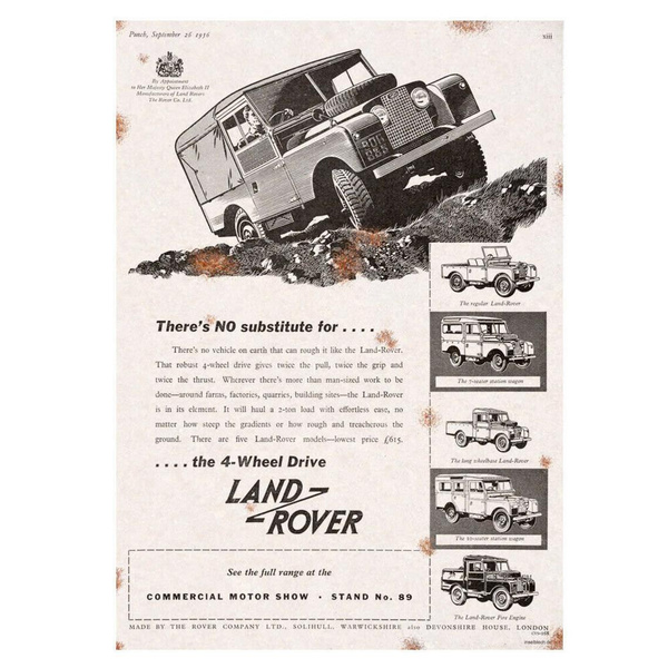 Metal Sign Land Rover Advertising Garage Shed Tin Man Cave Present Bar ...