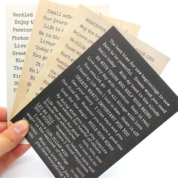 4pcs Words Stickers for Scrapbooking DIY Projects/Photo Album/Card ...