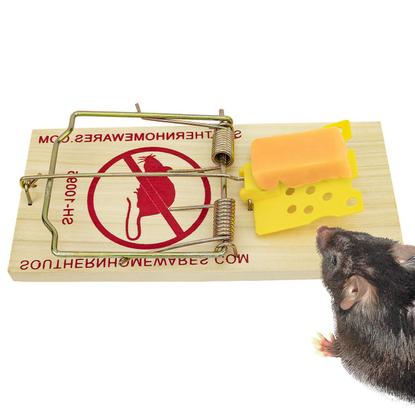 Snap Rat Rodent Trap Kills Rats Mice Wood Wire Spring Style Pest ...