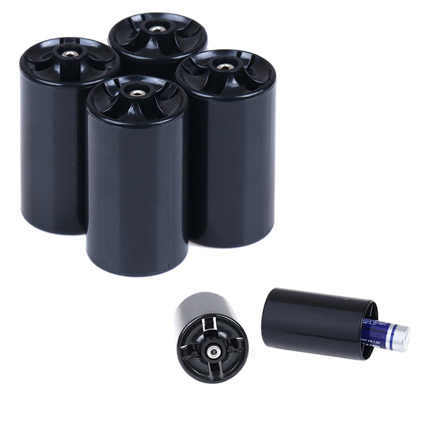 4PCS AA to D type cell battery converter adapter holder batteries case ...