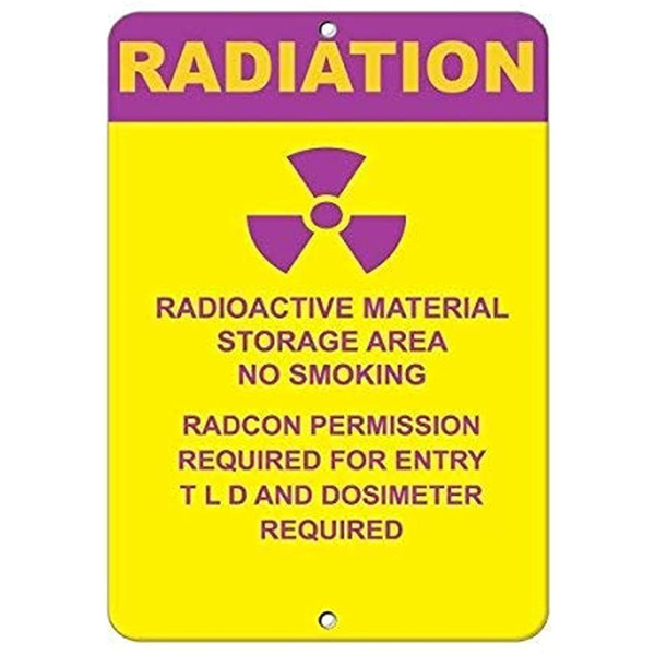 NDTS Metal Deco Sign 8x12 inches Radiation Radioactive Material Storage ...