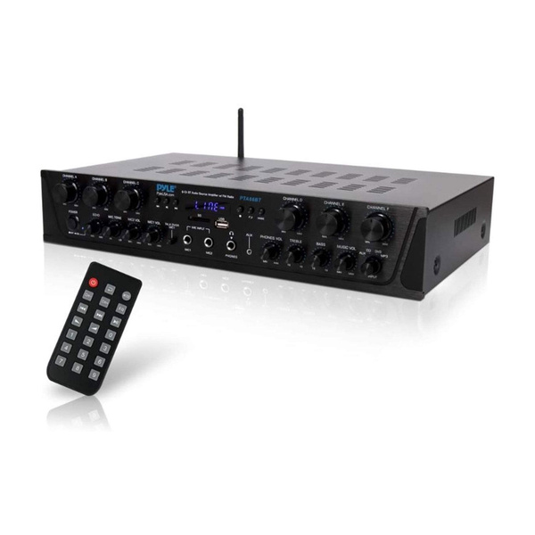 Pyle Bluetooth Audio 600 Watt 6 Channel Amplifier Stereo Receiver (For ...