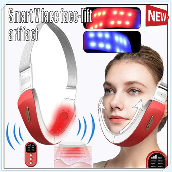 2021 V-shaped Face Instrument Micro Current Facial Massager Remote ...