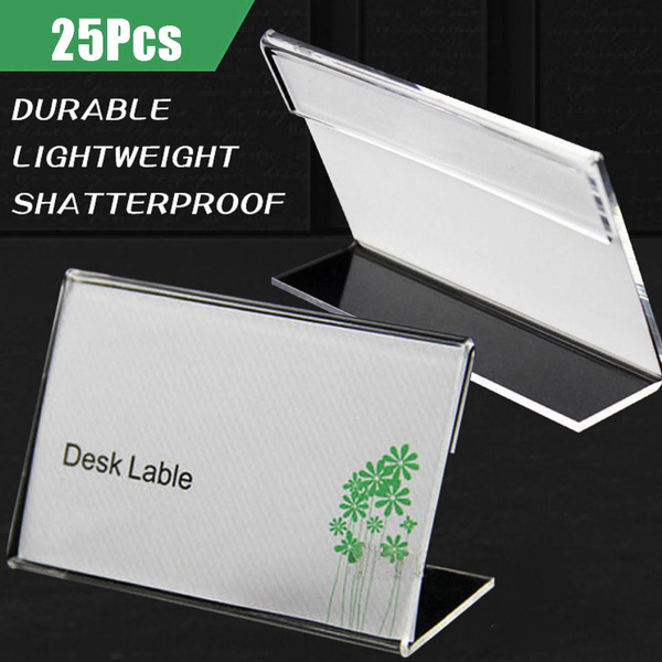 20x40mm Shop Counter Acrylic Desk Sign Mini Price Tag Display Stand ...