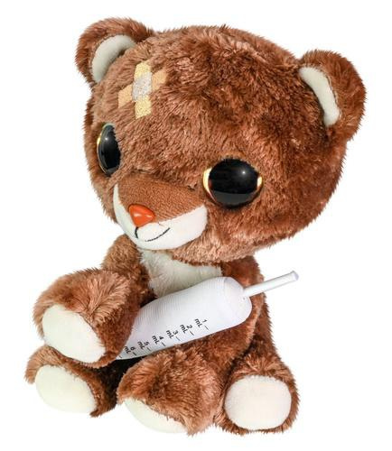 Teddy Bear With Syringe Junior 15 Cm Plush Brown/White | Wish