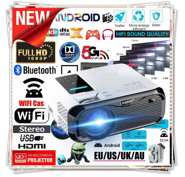 E500H WIFI Android Projector Full HD Projector 1280*800 7000lumens ...