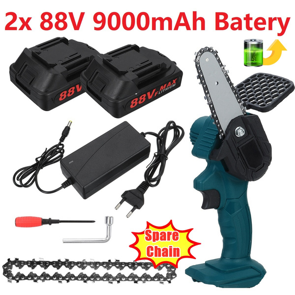 88V 1200W 2 Rechargeable Battery One-Hand Saw Woodworking Electric ...