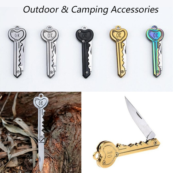 1pc Protable Outdoor Camping Survival Pocket Folding Blade Key Knife ...