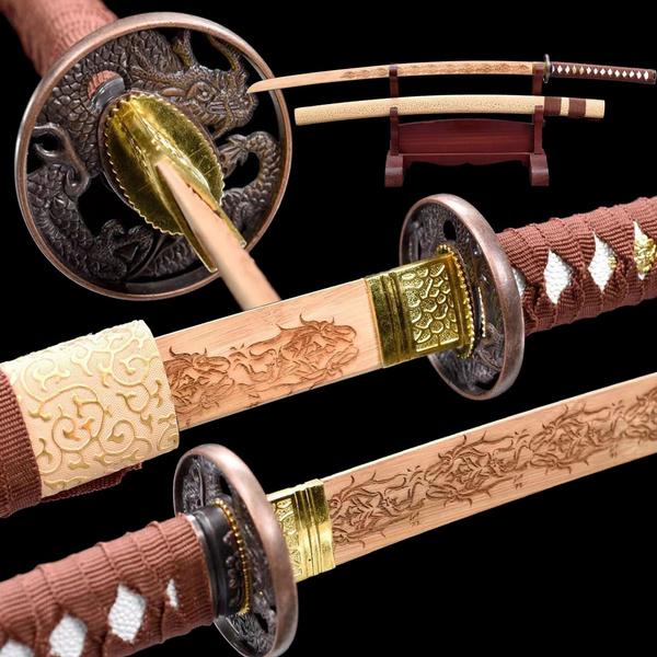 Japanese Samurai Sword,High-performance fine bamboo. With blood groove ...