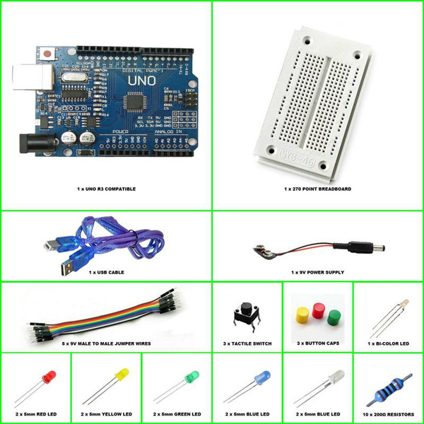 Arduino UNO R3 Starter Kit Compatible Microcontroller ATMEGA328P ... Arduino UNO R3 Starter Kit Compatible Microcontroller ATMEGA328P ...