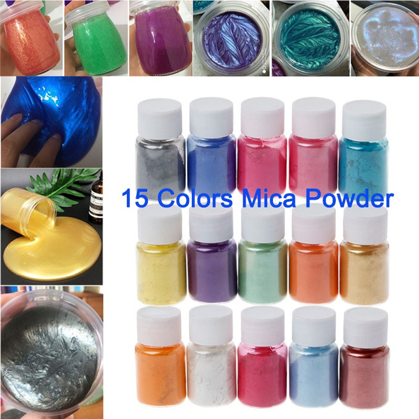 15 Colors Mica Powder Epoxy Resin Dye Pearl Pigment Natural Mica ...