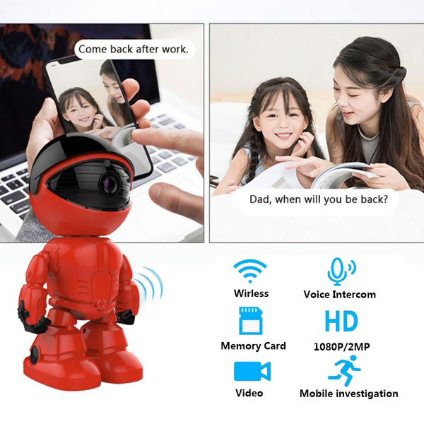 1080P Robot IP Camera Security Camera WiFi Wireless 2MP CCTV Camera ...