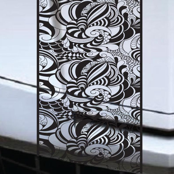 Sharpie Art Henna Seamless Detailed Dual Stripes Vinyl Decal Hood ...