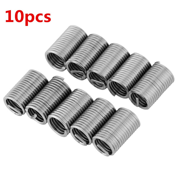 10Pcs Stainless Steel Wire Thread Insert Helical Screw Wire Sleeve ...