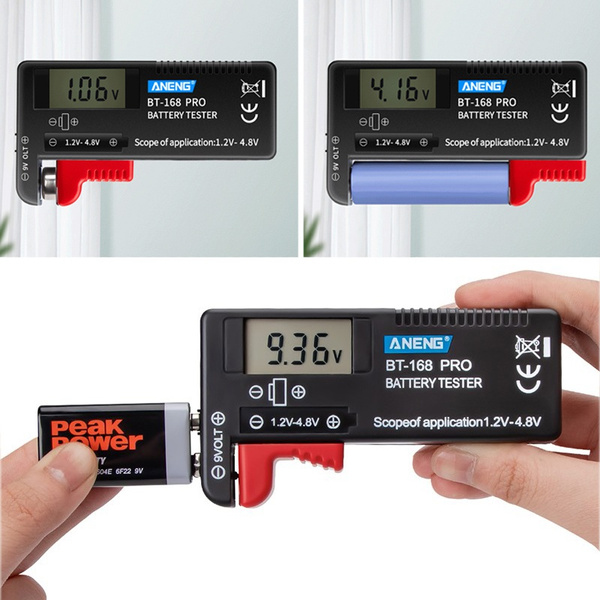 Universal Digital Battery tester Multiple Size Battery capacity meter ...