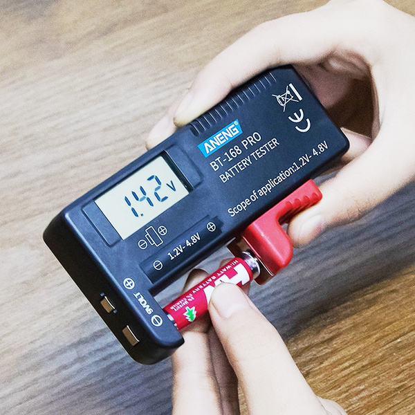 Universal Digital Battery Capacity Tester Multiple Size Battery ...