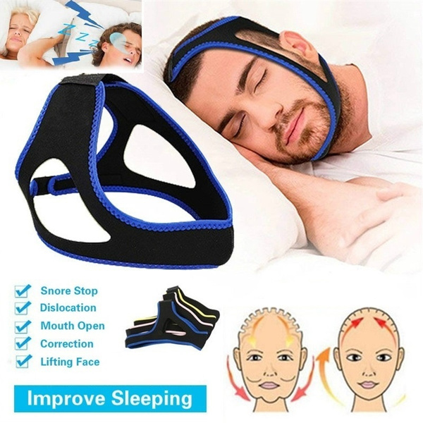 Face V Shaper and Snore Stop Belt Anti Snoring Cpap Chin Strap Sleep ...
