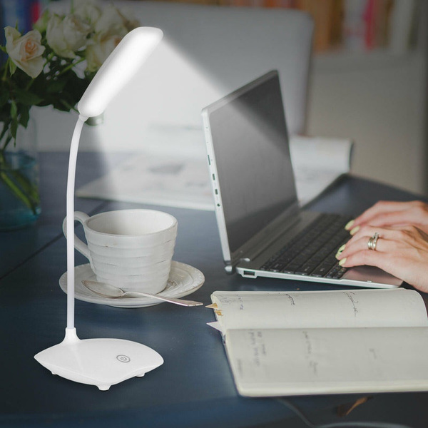 3-Level Adjustable USB Rechargeable LED Reading Desk Lamp Flexible ...