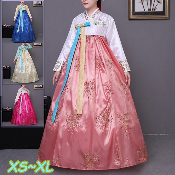 Sequined Korean Traditional Custom Hanbok Female Korea Palace Costume ...