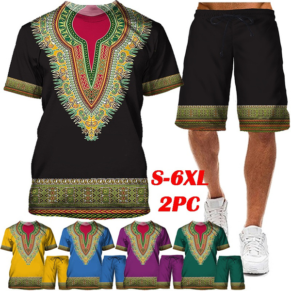 African Folk Culture Printed T Shirt Mens and Women African Dashiki ...