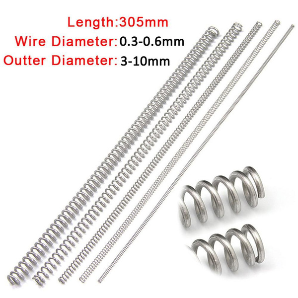 2Pcs 304 Stainless Steel Long Spring Y-type Compression Spring Wire Dia ...