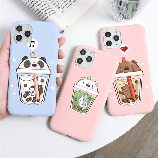 Drink Panda Girl Phone Case for iPhone 12 Mini 12 Pro 11 Pro Max SE ...