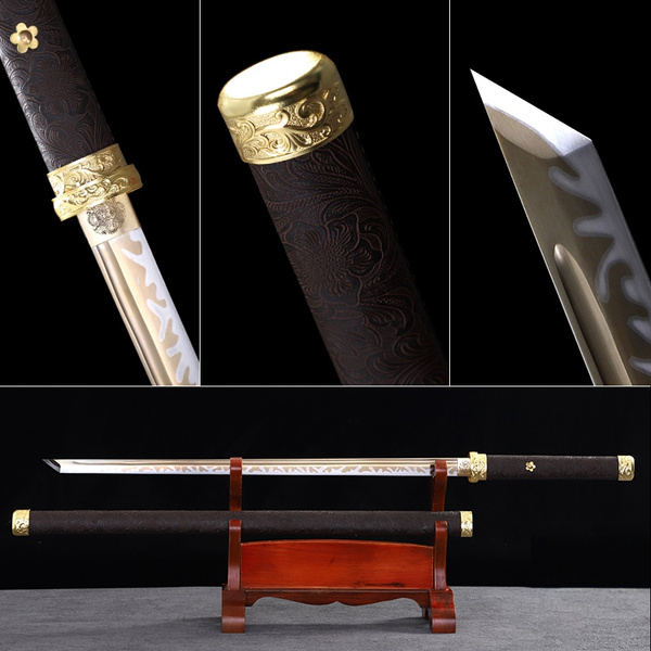 Traditional hand-grinding, katana, super sharp, full Tang, actual ...