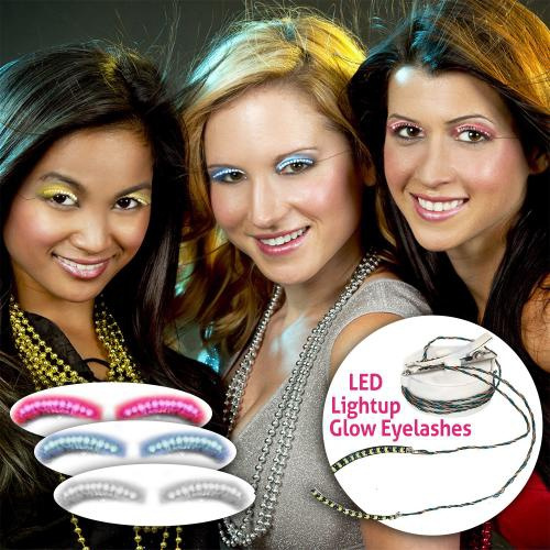 False Eyelashes LED Lightup Glow-Pink - Color: Pink | Wish