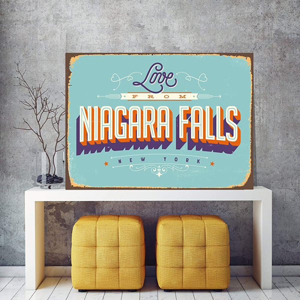 Lplpol Aluminum Sign, Niagara Falls Love from Niagara Falls Niagara ...