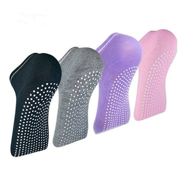 1 Pair Pilates Ballet Barre Yoga Socks Non Skid Slip Sticky Grippers ...