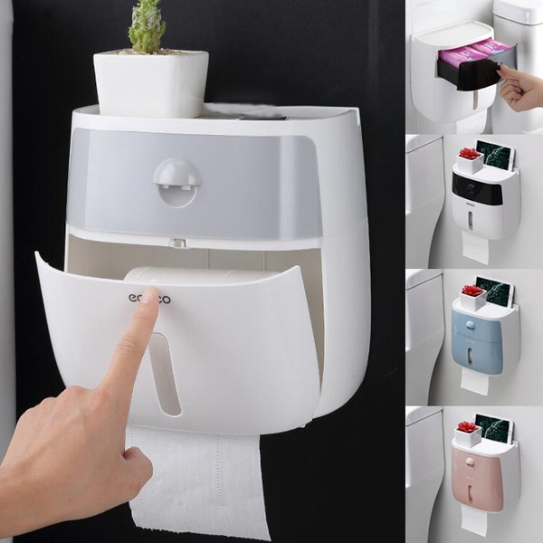 Wall-mounted Press-open Waterproof Double-deck Paper Towel Boxes Rolled ...