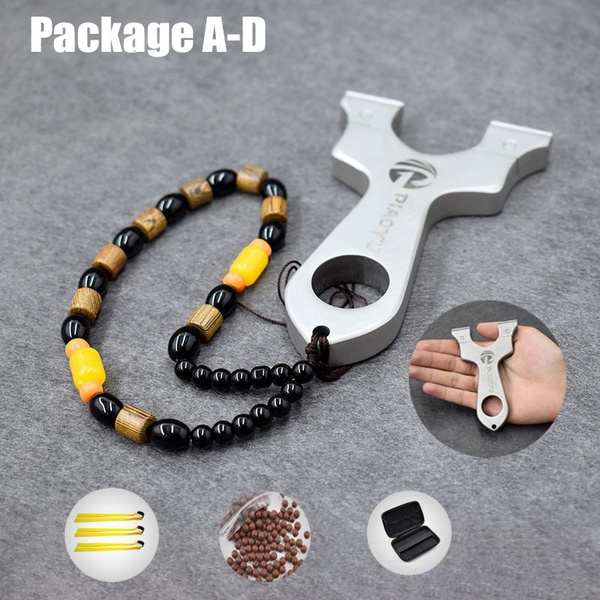 Stainless Steel Flat Rubber Band High Power Slingshot Portable Hunting ...
