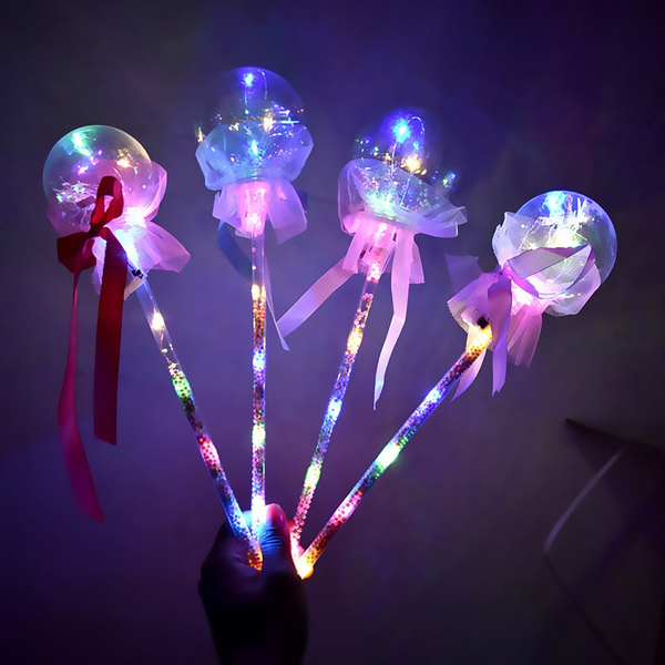 Princess Fairy Wand LED Flashing Light Star Wands For Fancy Dress Party ...