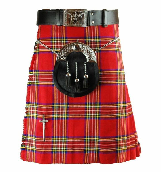 Royal Stewart Traditional Highland Scottish Kilt Sets For Men - Kilt ...