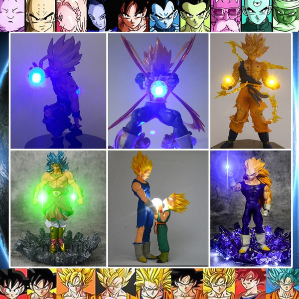 Anime DBZ Gohan Son goku Broli Vegeta LED lamp pvc Action figure | Wish