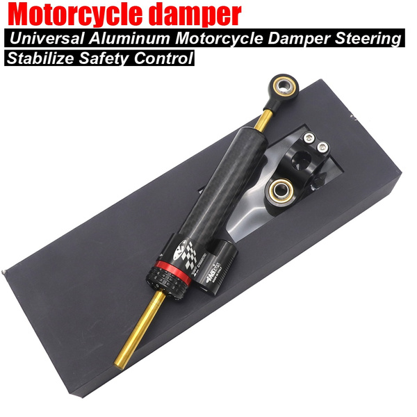 Carbon fiber Universal Motorcycle Damper Steering Stabilize Safety ...