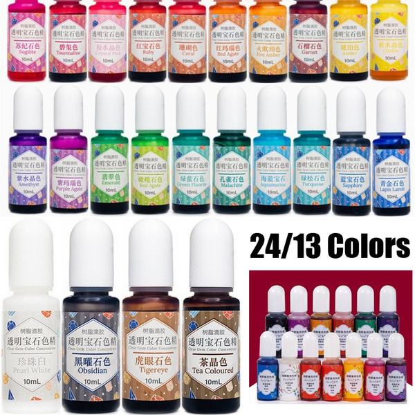 13 Colors High Concentrated Pigment/24 Colors Crystal Epoxy Gem Epoxy ...