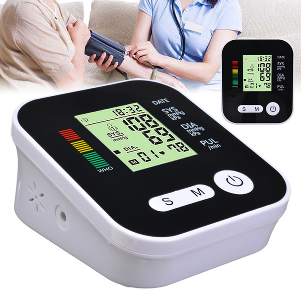 Home Digital Automatic Blood Pressure Arm Monitor Upper BP Machine W ...