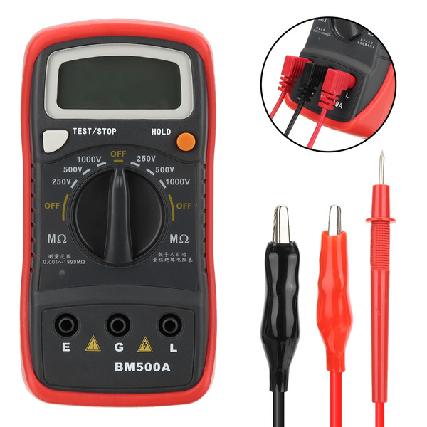 1pcs Resistance Tester BM500A 1000V Digital Insulation Meter ...