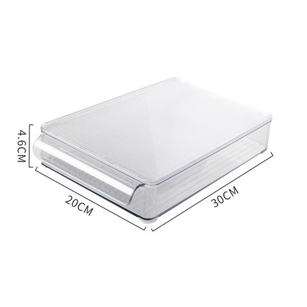 1x Single Layer Dumpling Box Refrigerator Food Container No Divide ...